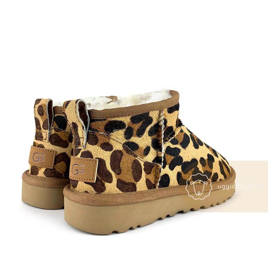 Купить UGG Classic Ultra Mini Leopard в - Ультракороткие женские угги